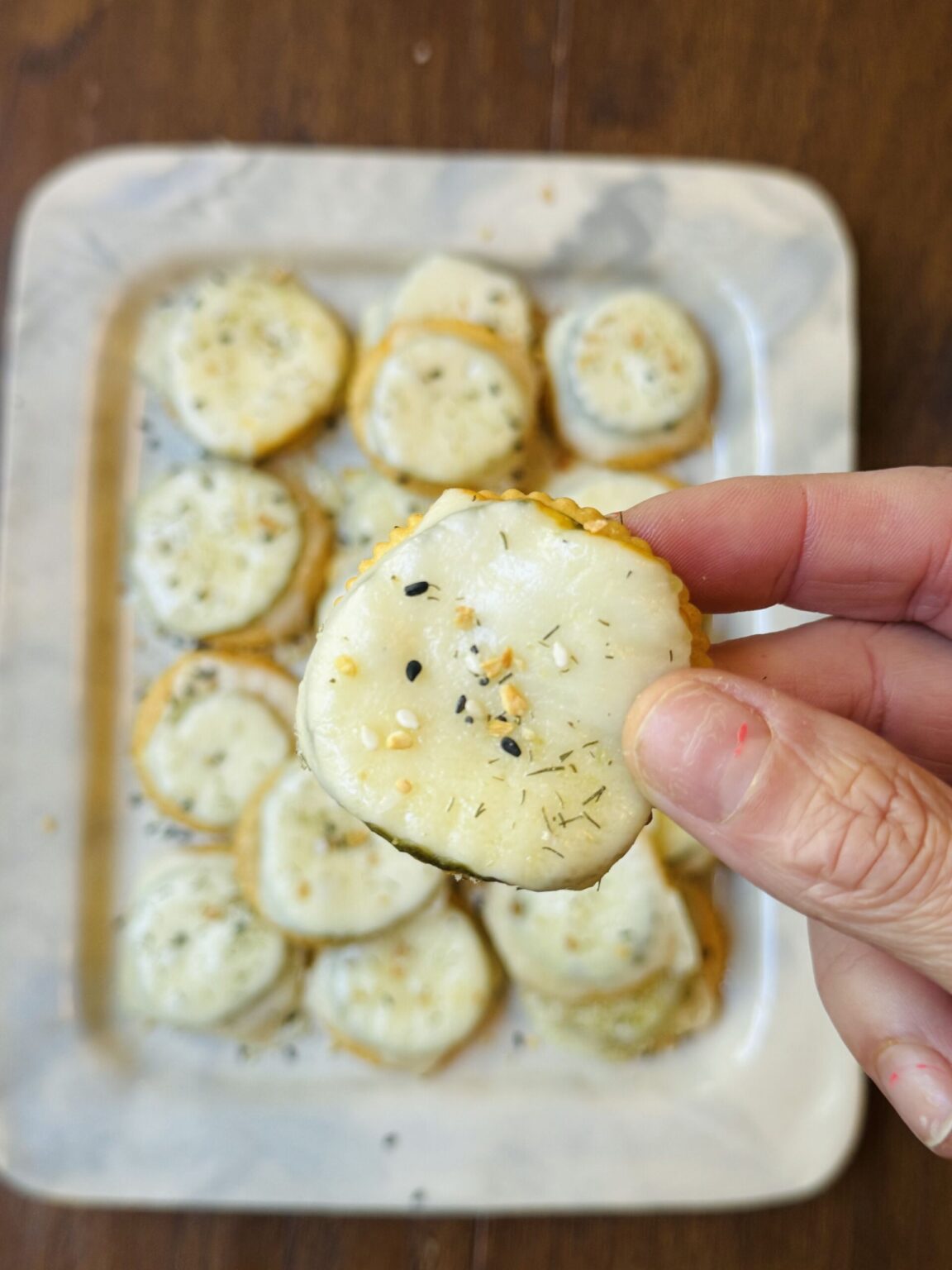 Cheesy Ritz Pickle Bites - Natalie Mason
